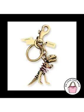 Coach | Accessories | Rare Coach Rexy Trex Rainbow Glitter Keychain Bag ...